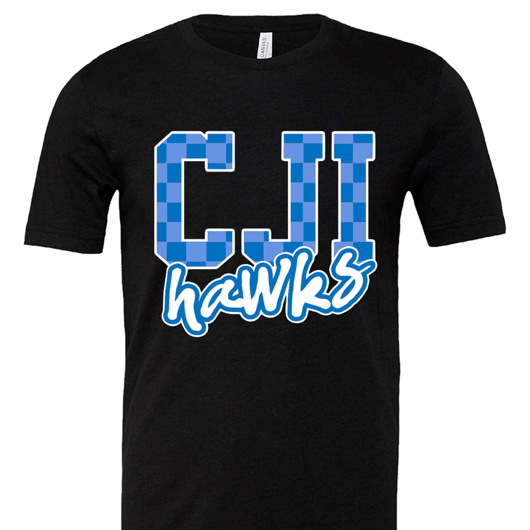 Checkered CJI Hawks Short Sleeve Tee- Adult and Youth – Cows and Crayons